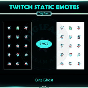 15 Cute Ghost Static Twitch Emotes, Cute Ghost Stream Chat Emotes for ...