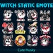 Cute Husky Twitch Emotes Package, Cute Husky Static Stream Chat Emotes ...