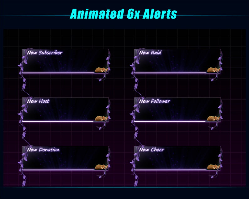 ANIMATED Fox in Forest Twitch Stream Package, Magic Forest Fox Animated ...