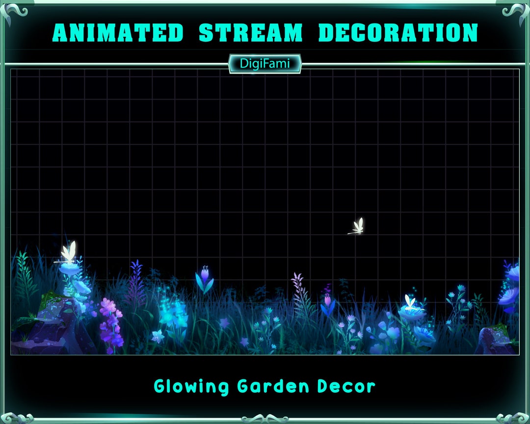 Glowing Garden Animated Stream Decorations, Magical Flower Garden ...