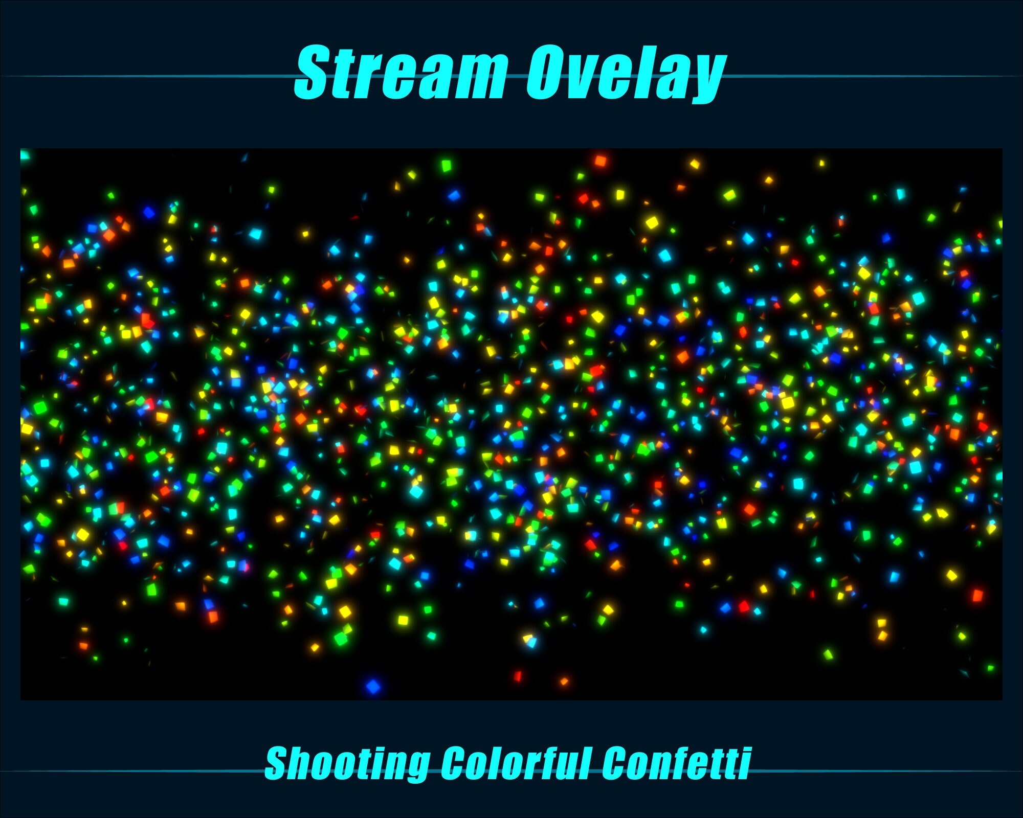 Colorful Confetti Shooting Overlay, Party Rainbow Confetti Shooting ...