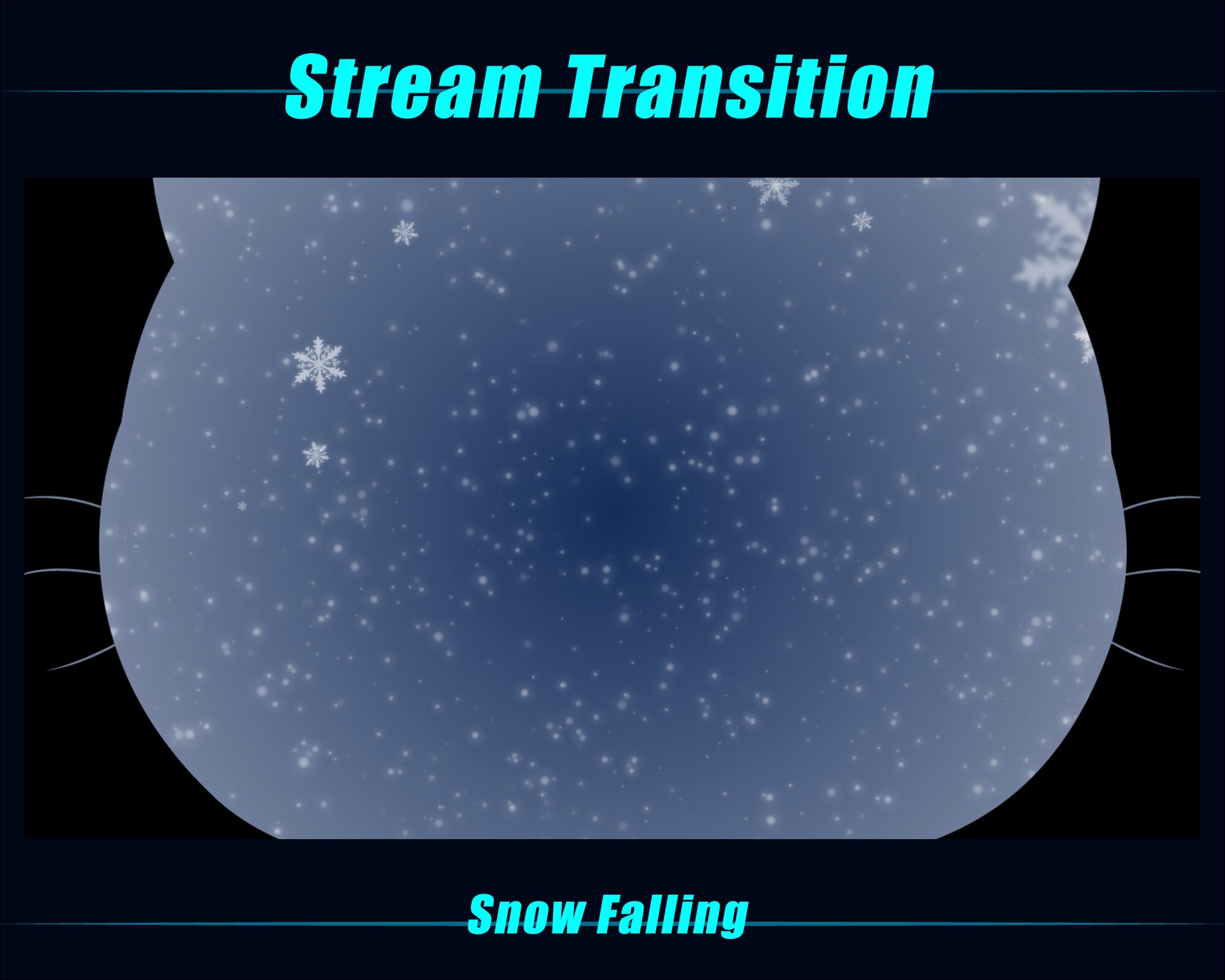Animated Twitch Transition Stinger Falling Snow, Cat Shape Stream ...