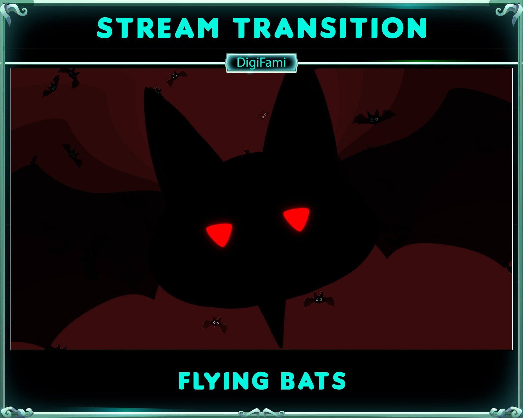 Flying Bat Twitch Transition, Halloween Twitch Stream Transition ...