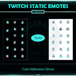 35 Cute Halloween Ghost Static Twitch Emotes, Cute Ghost Stream Chat ...