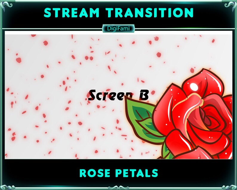 Animated Falling Red Roses Twitch Stinger Transition, Animated Falling ...
