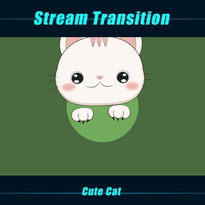 Animated Twitch Transition Stinger / Cute Cat Stream Transition Stinger ...