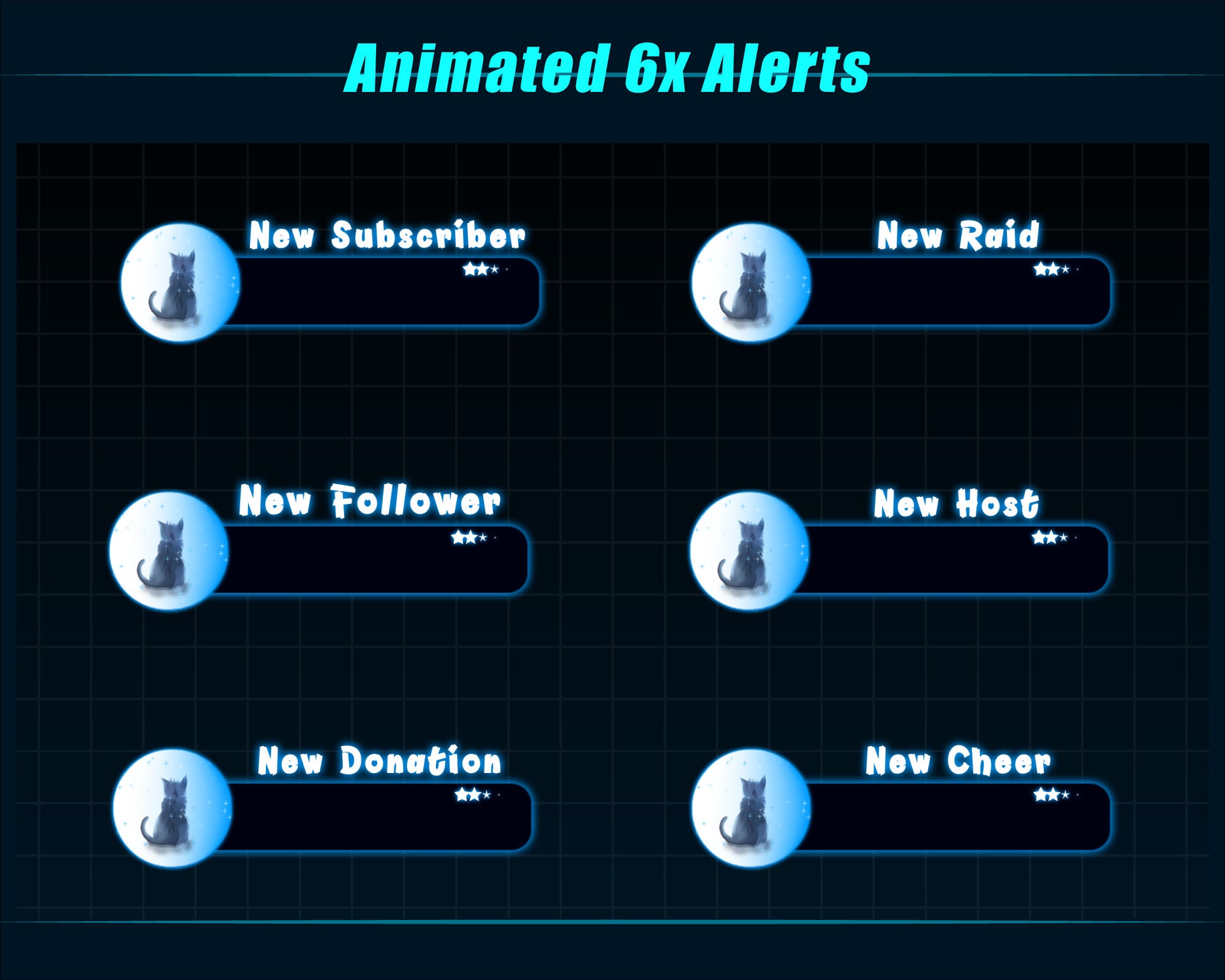 Animated SAGITTARIUS Celestial Stars Twitch Stream Overlay Package ...