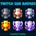 Loyalty Trophy Twitch Sub Bit Badges, Trophy Twitch Cheer Badges ...
