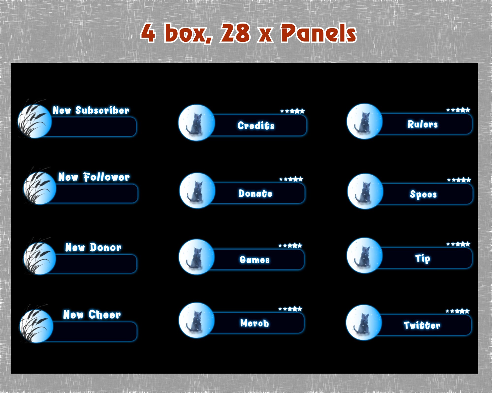 ANIMATED Aquarius Celestial Stars Twitch Stream Overlay - Etsy