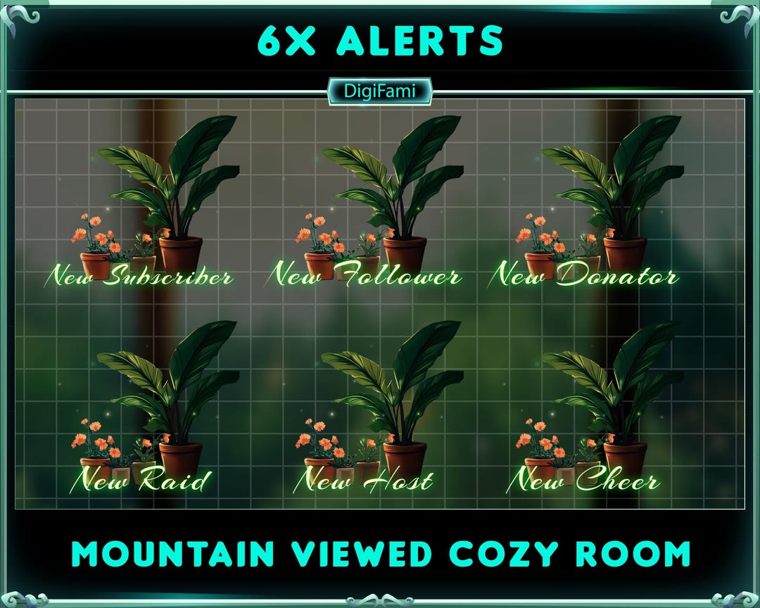 ANIMATED Twitch Alerts Green Plants, Plant Stream Alerts, Plants and ...