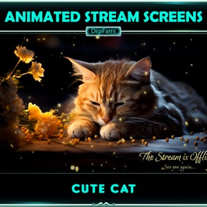 ANIMATED Twitch Stream Overlays Cute Cats, Cute Kittens Animated Stream ...