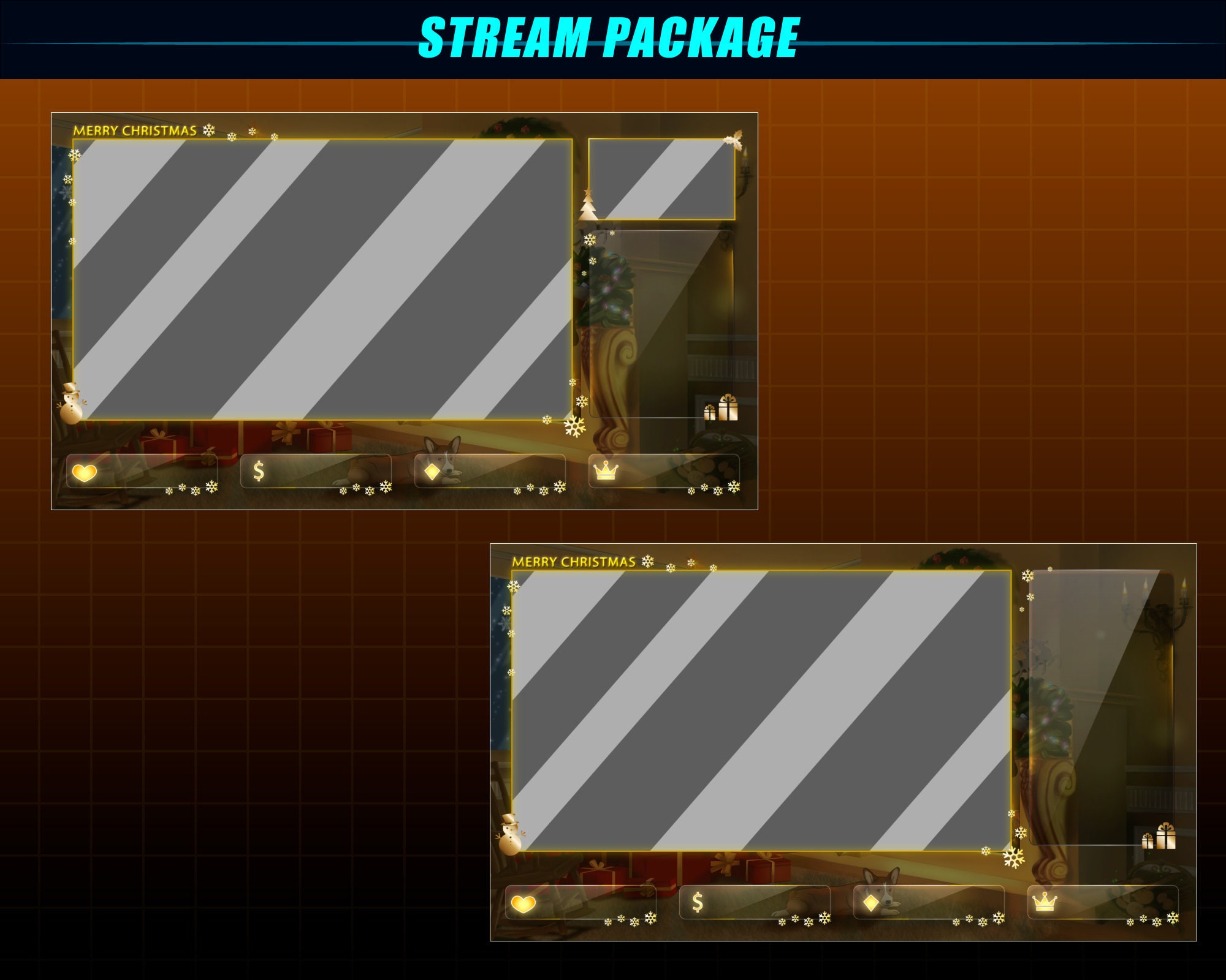 Animated Twitch Overlay Package Xmas Warm Room Cozy (Download Now) - Etsy