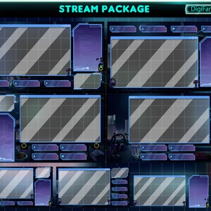 One Piece PC Room Stream Overlays Package, Luffy PC Desk Twitch ...