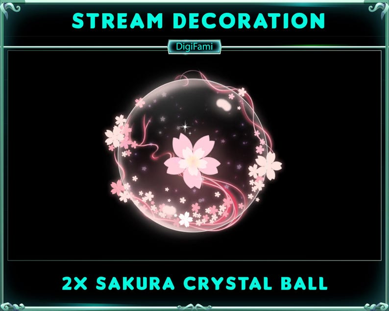 Animated Sakura Ball Twitch Decoration, Sakura Ball Stream Decorations ...