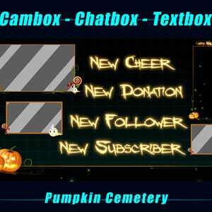 Halloween Pumpkin Cemetery Animated Stream Package, Halloween Horror ...