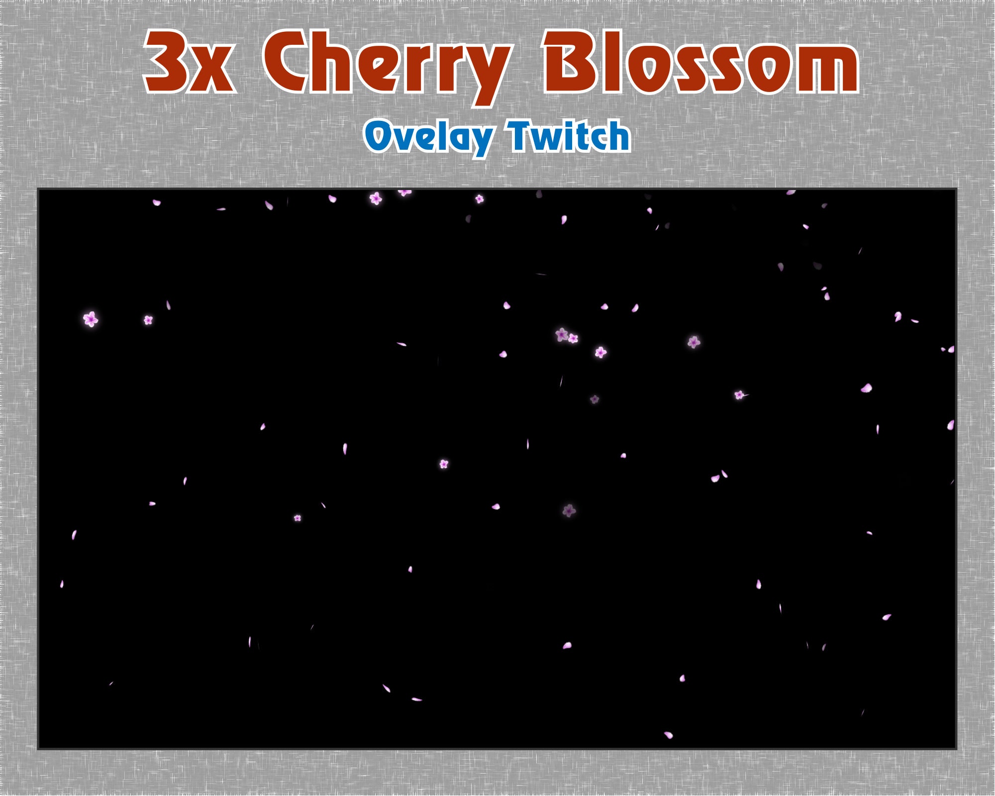 Animated Stream Decoration Falling Sakura Overlays / Falling - Etsy