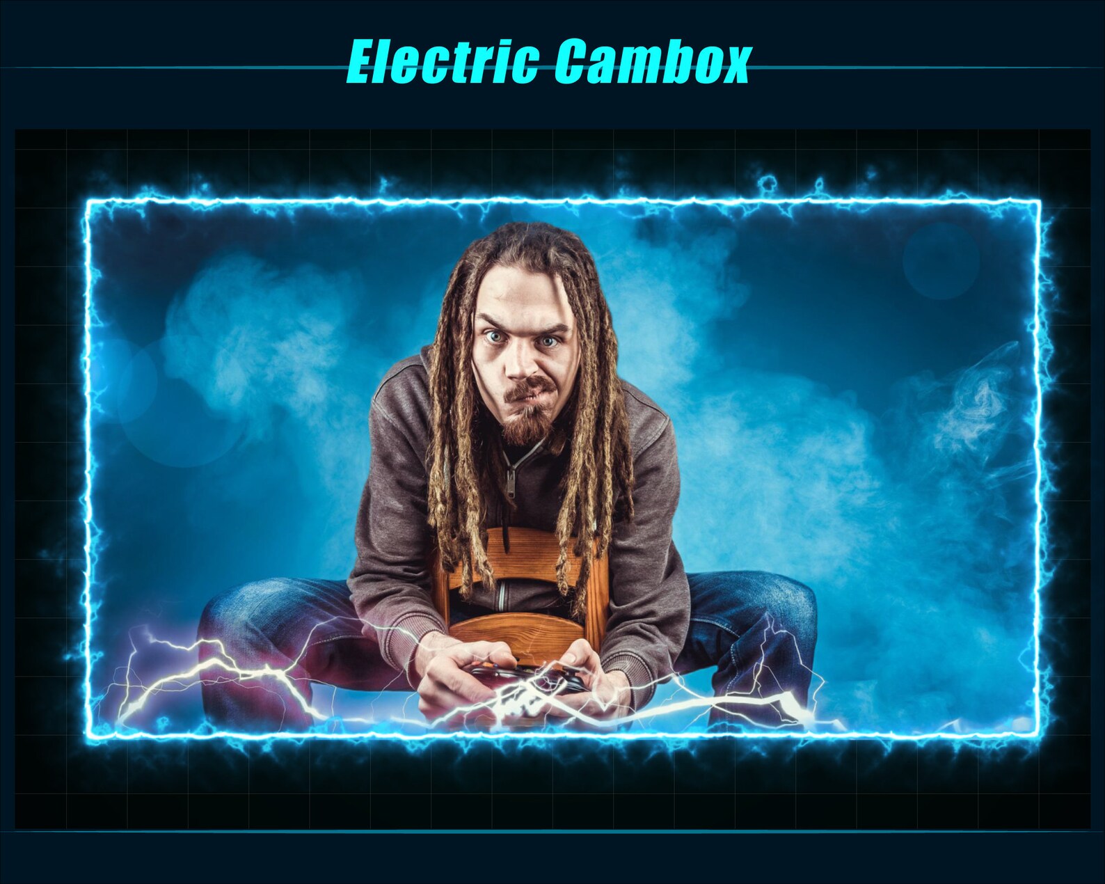 ANIMATED Twitch Webcam Overlay Electric Cam Frame / Electric Lightning ...