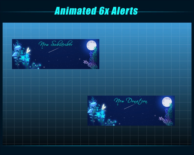 Alertas animadas de Twitch / Jardín mágico brillante / Alertas de ...