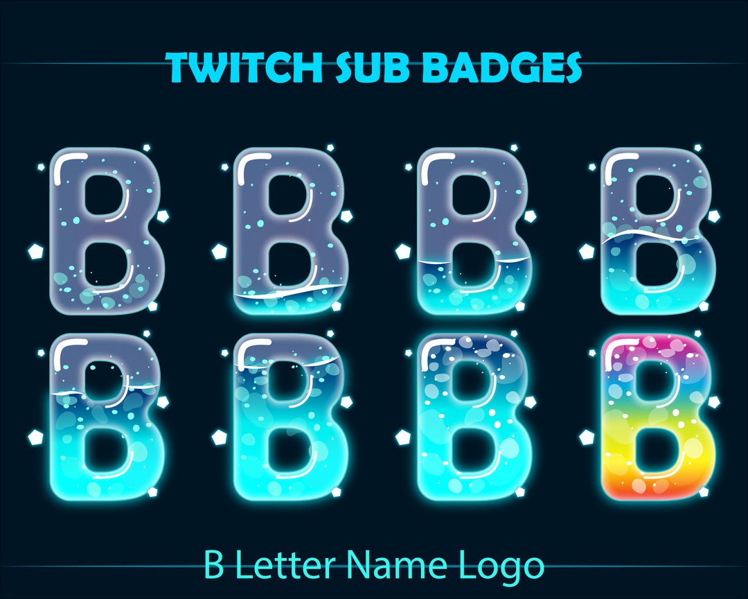 Letter B Twitch Sub Badges, Liquid Letter B Bottle Twitch Sub Badges ...