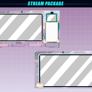 Animated Twitch Stream Overlays Package Lofi iPad Desk, Lofi Working ...