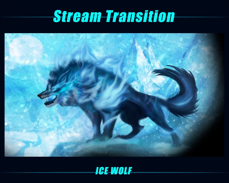 Animated Twitch Transition Stinger ICE Wolf Stream, Broken Ice Stinger ...
