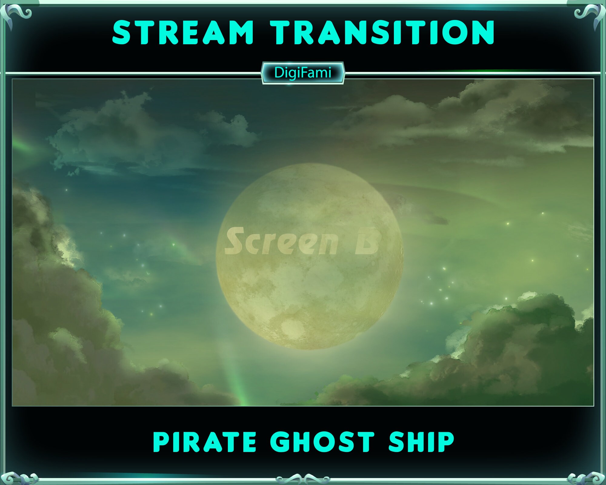 Animated Stream Scene Transition Ghost Moon for Streamers, Youtube ...