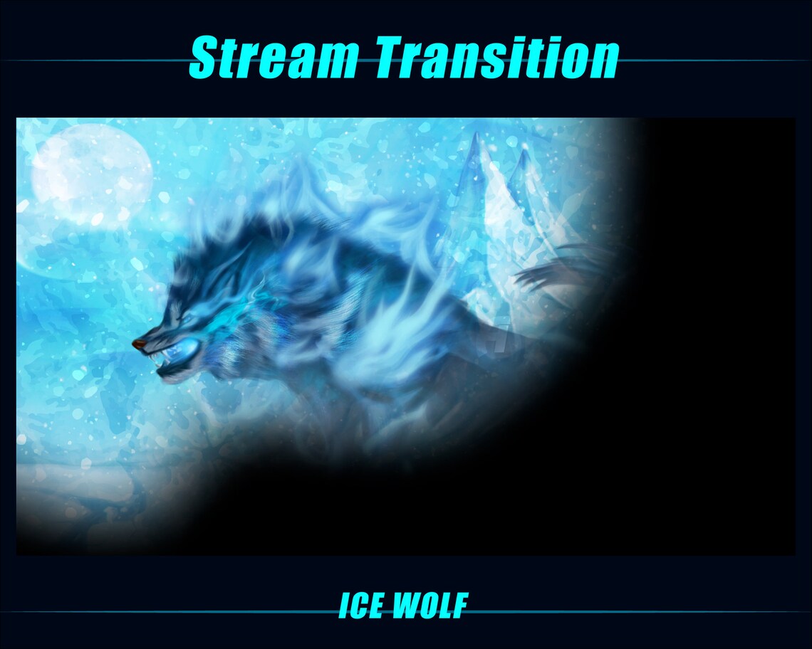 Animated Twitch Transition Stinger ICE Wolf Stream, Broken Ice Stinger ...