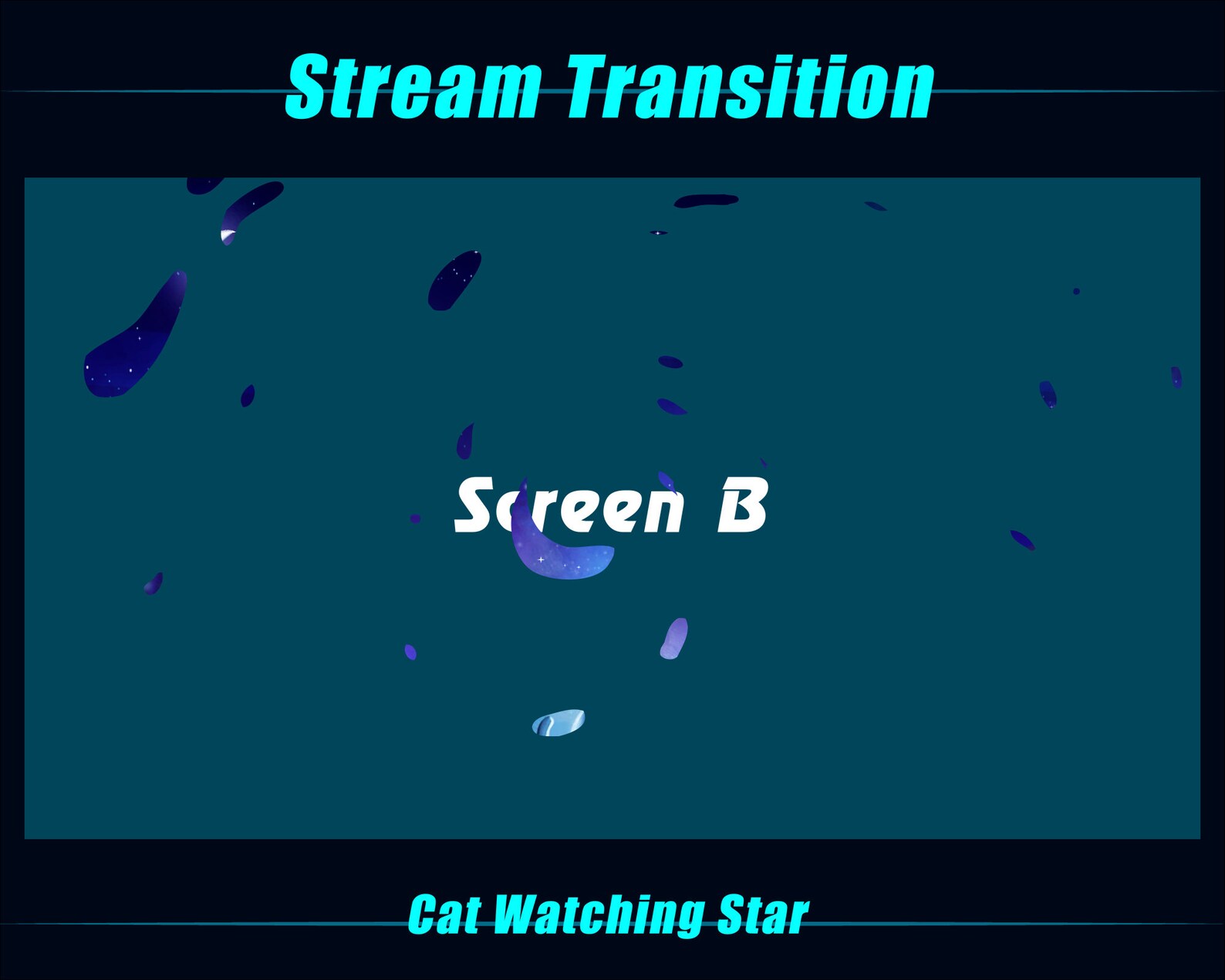 Celestial Stars Animated Stream Stinger / Cat Watching Starry Night Sky ...