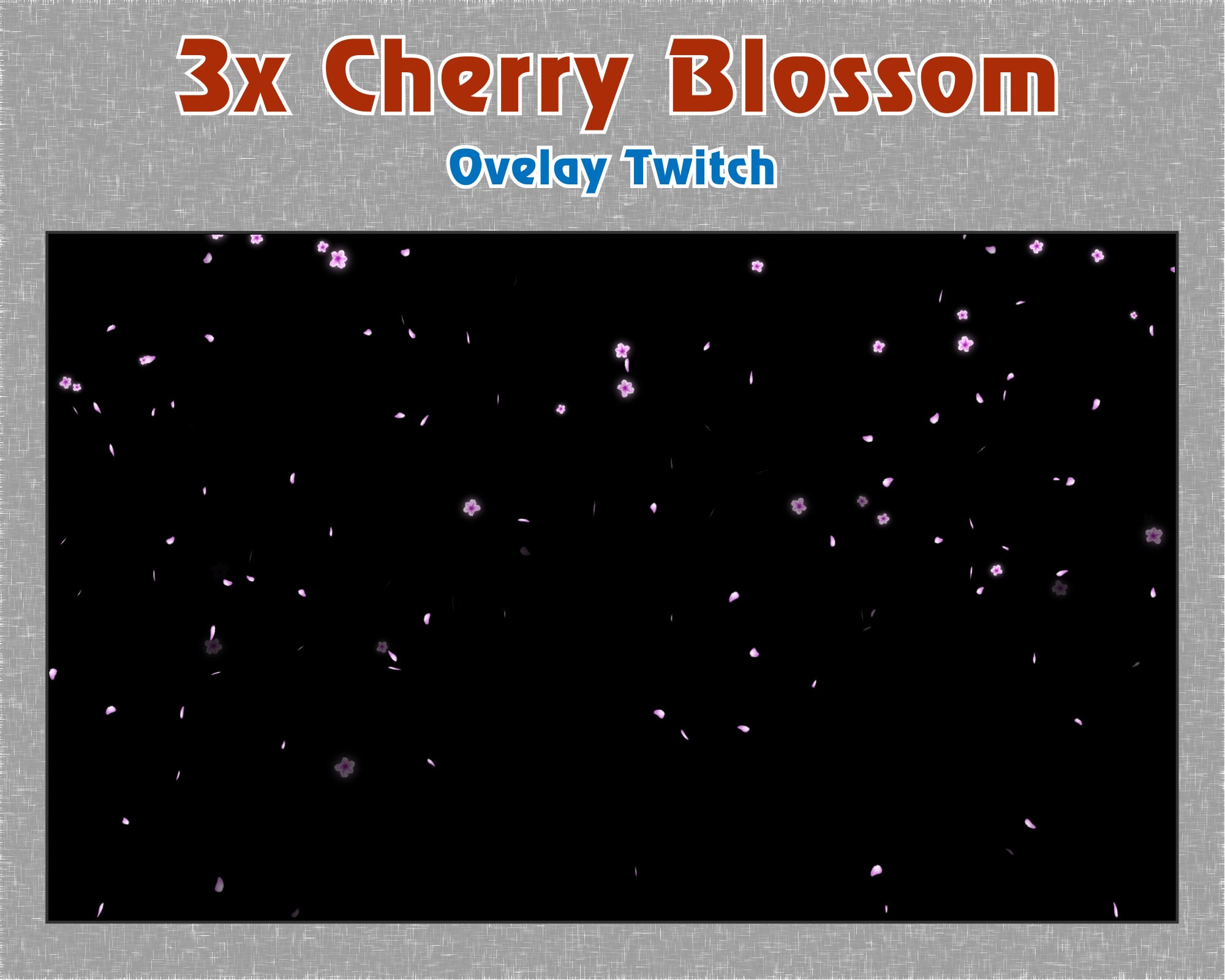 Animated Stream Decoration Falling Sakura Overlays / Falling - Etsy