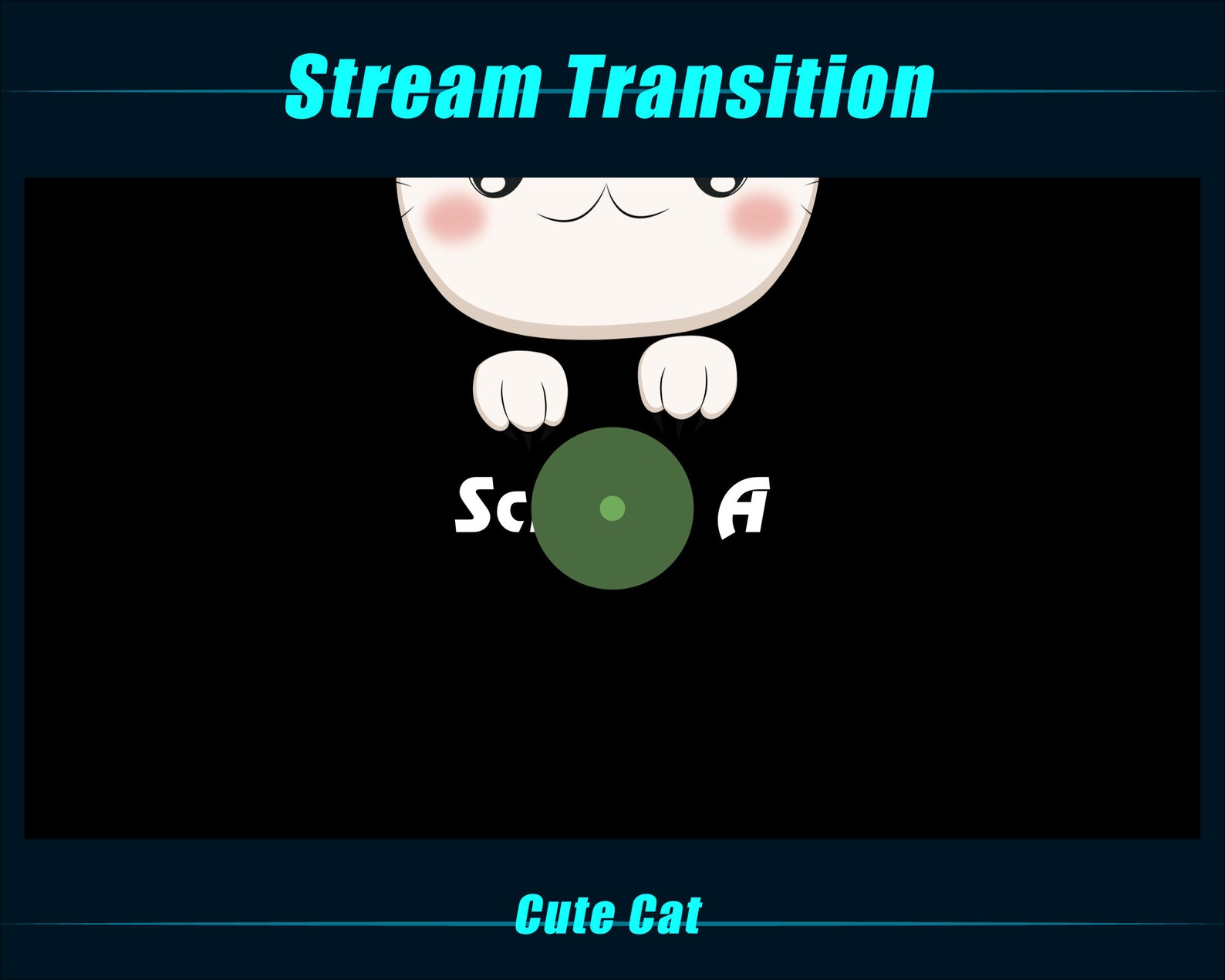 Animated Twitch Transition Stinger / Cute Cat Stream Transition Stinger ...