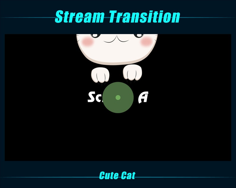 Animated Twitch Transition Stinger / Cute Cat Stream Transition Stinger ...