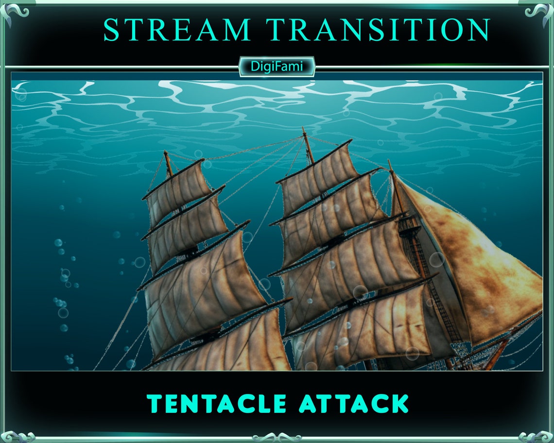 Animated Twitch Transition Stinger Tentacle Attack, Pirate Ship ...