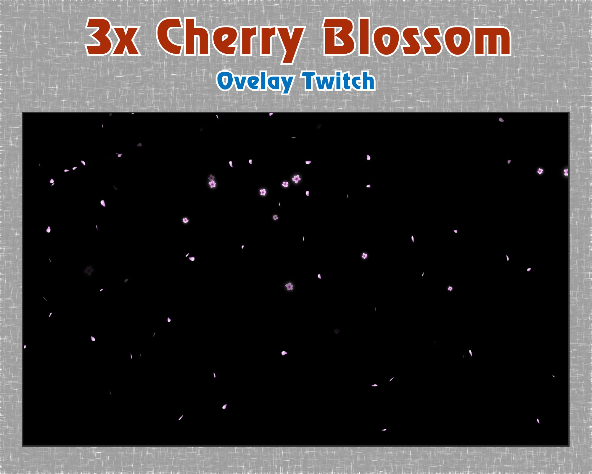 Animated Stream Decoration Falling Sakura Overlays / Falling - Etsy