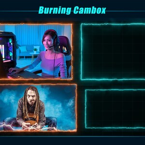 ANIMATED Twitch Webcam Overlay Burning Cam Frame / Burning Camera ...