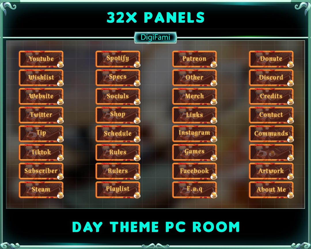 Cozy PC Desk Static Twitch Panels, Daily PC Desk Youtube Panels, Cute ...