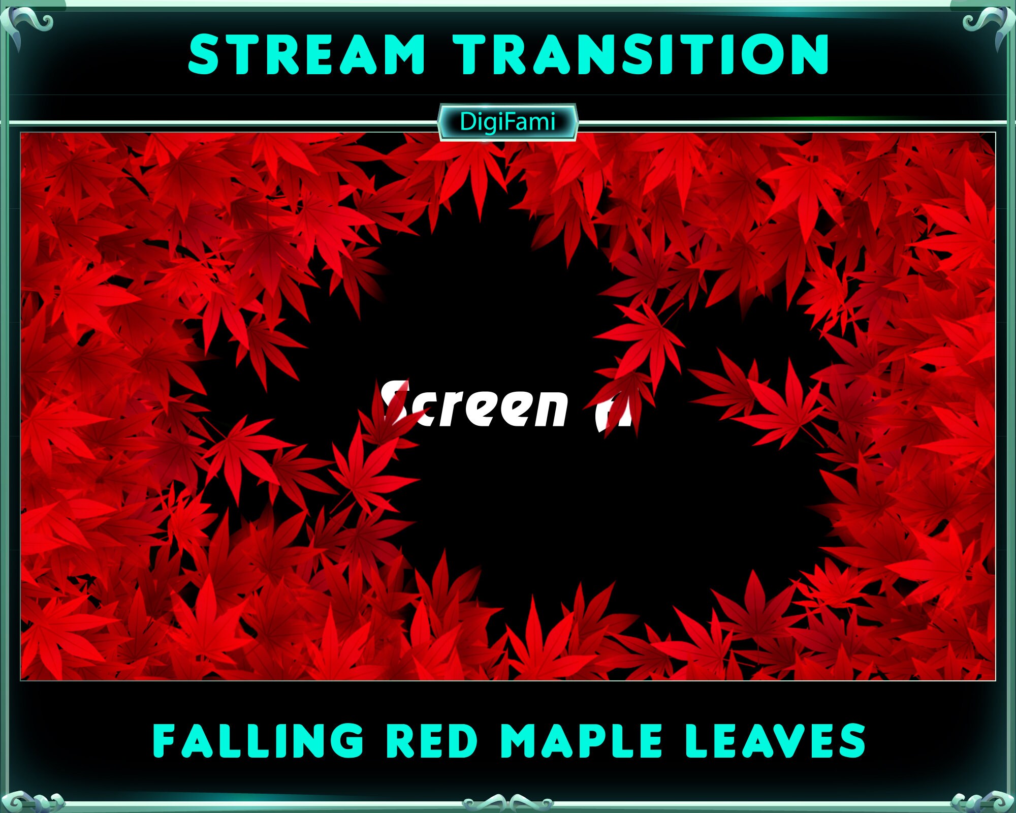 Animated Twitch Transition Red Maple Leaf, Red Maple Leaves Stream ...