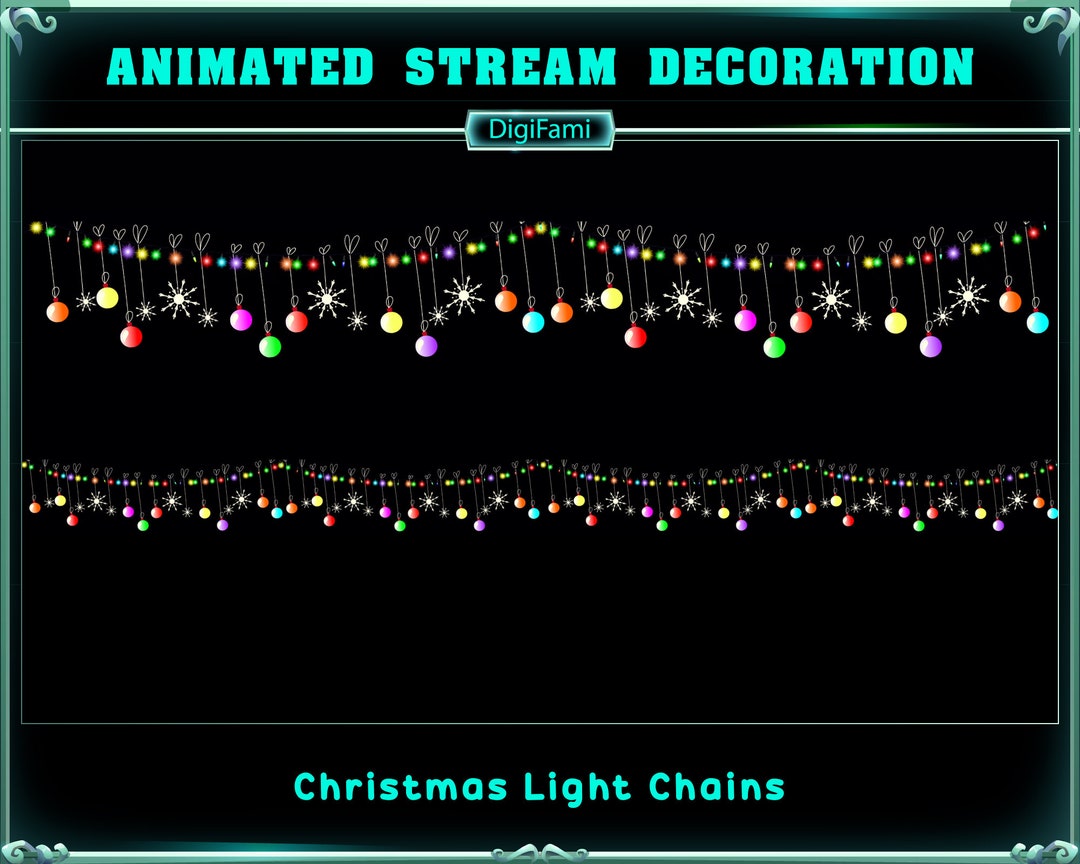 Animated Twitch Stream Decoration, Colorful Christmas Flash Light ...