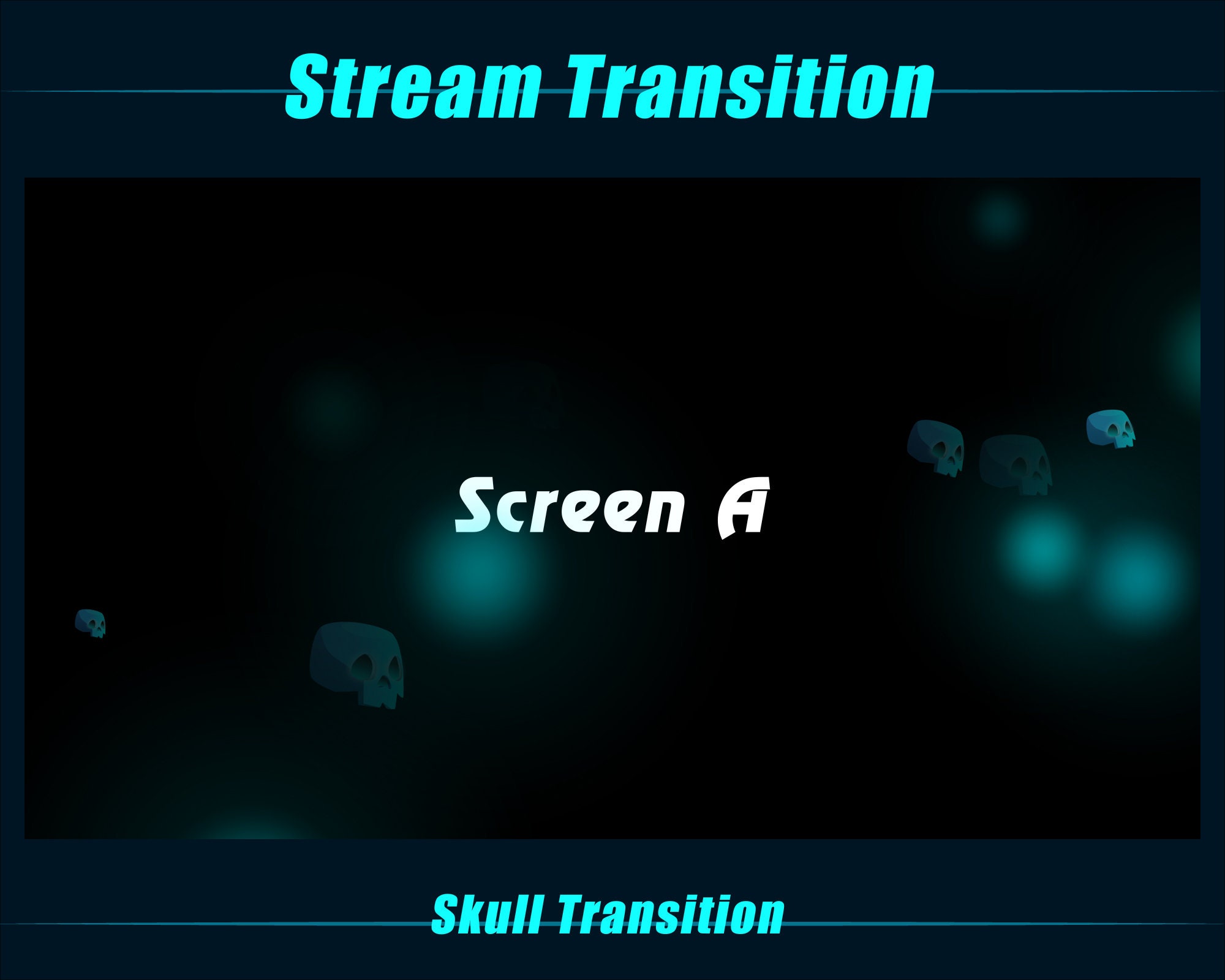 Animated Stream Transition Falling Skull Stinger Mint Skull Twitch ...