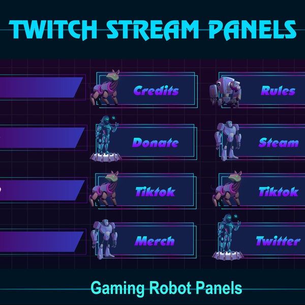 Robot Stream Panels - Etsy