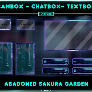 Abandon Sakura Garden ANIMATED Twitch Stream Overlay Package, Horror ...
