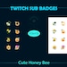 Cute Honey Bee Twitch Sub Badges, Gold Honey Bee Basket Twitch Sub ...