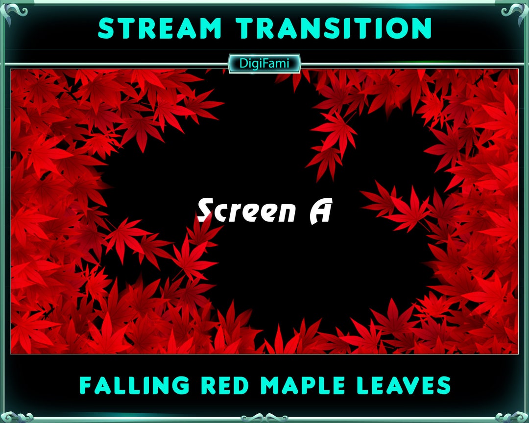 Animated Twitch Transition Red Maple Leaf, Red Maple Leaves Stream ...