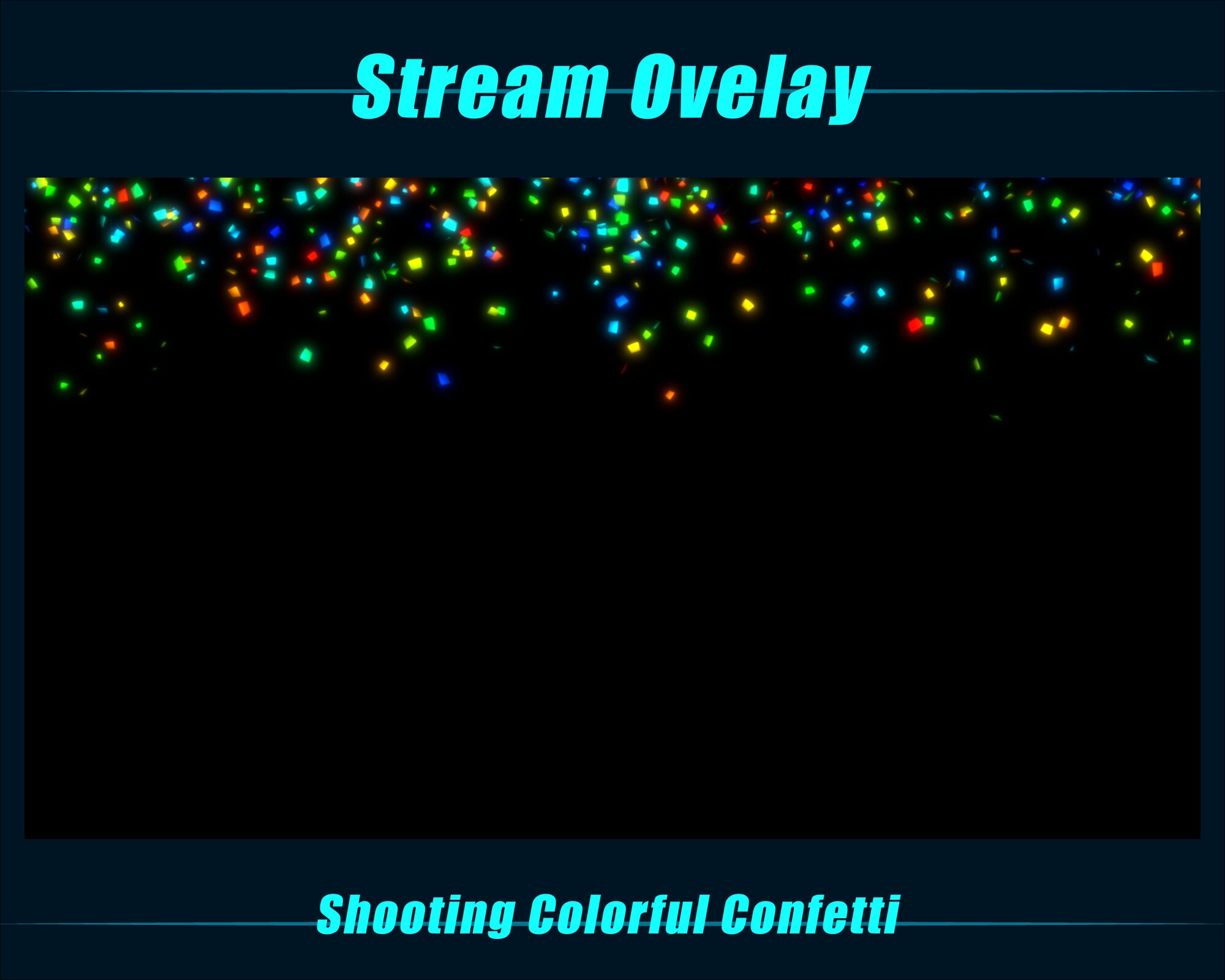Colorful Confetti Shooting Overlay, Party Rainbow Confetti Shooting ...