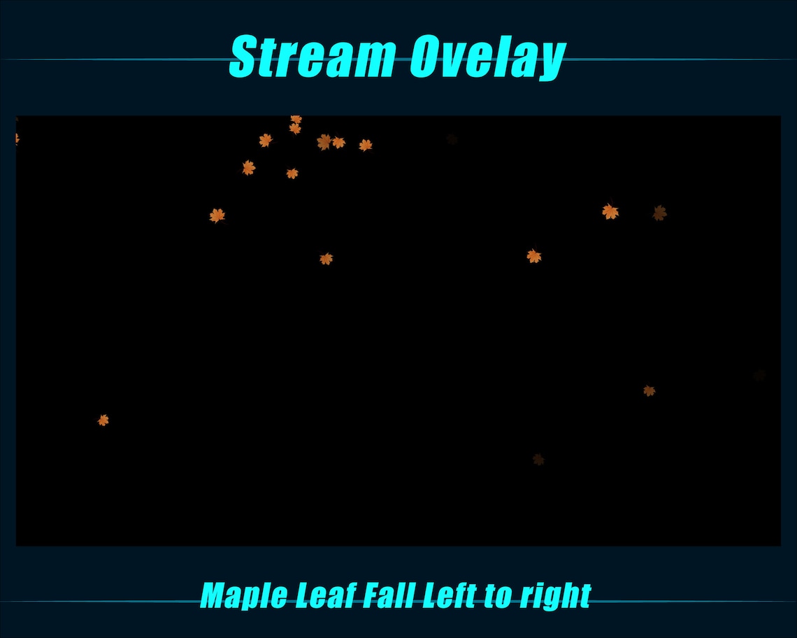 Animated Maple Leaf Falling Twitch Overlay / Animated Red Yellow Leaf ...