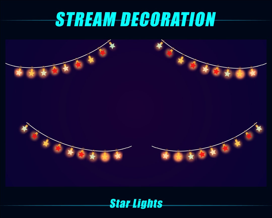 Animated Twitch Stream Decoration, Star Light Twitch Decoration, Xmas ...