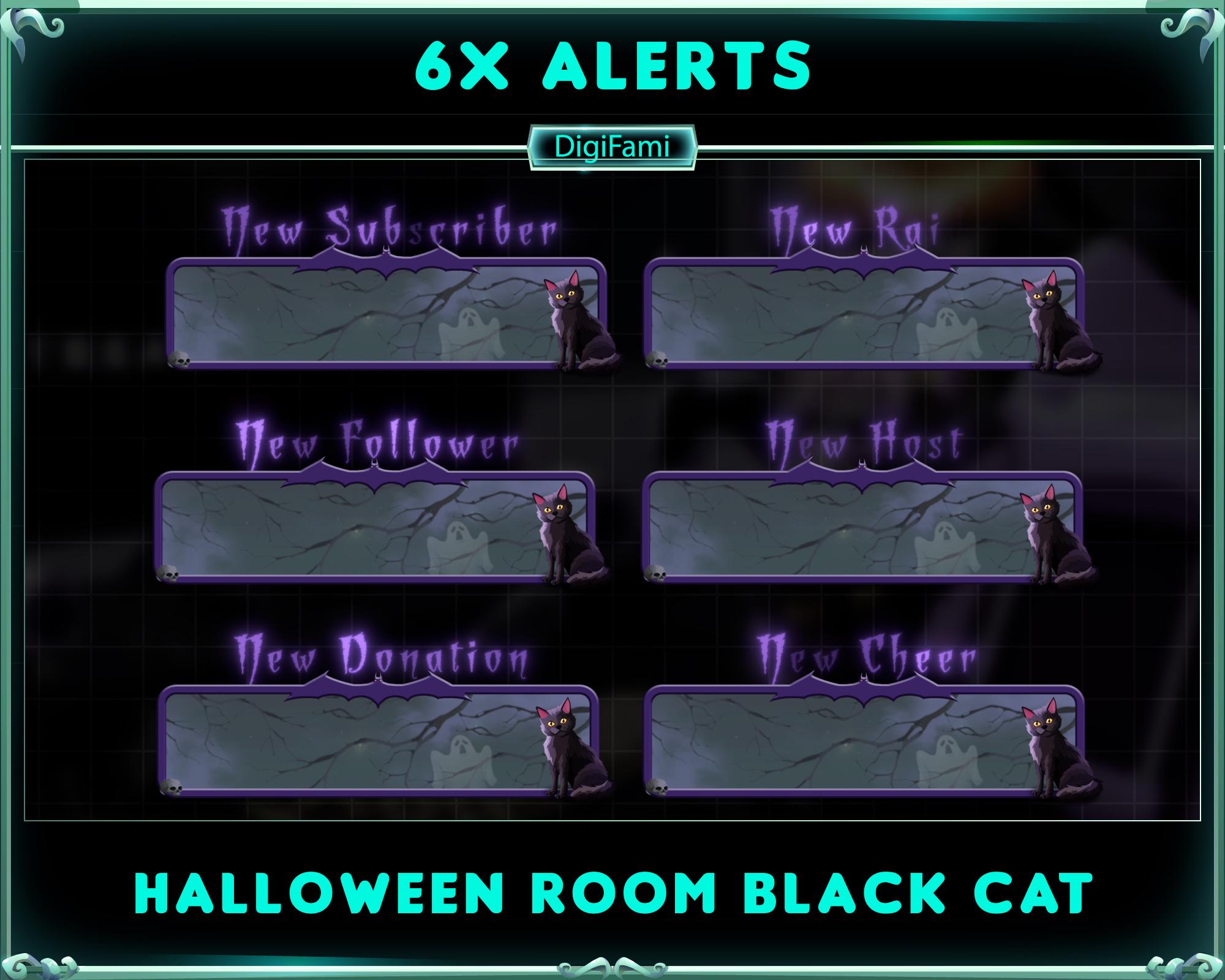 Halloween Witchy PC Room Animated Stream Package, Halloween Spooky PC ...
