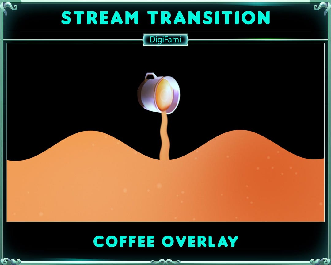 Cute Pouring Coffee Animated Stream Transition, Pouring Coffee Twitch ...