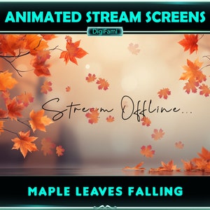 ANIMATED Twitch Stream Overlays Autumn Falling Leaves, Falling Maple ...