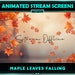 ANIMATED Twitch Stream Overlays Autumn Falling Leaves, Falling Maple ...