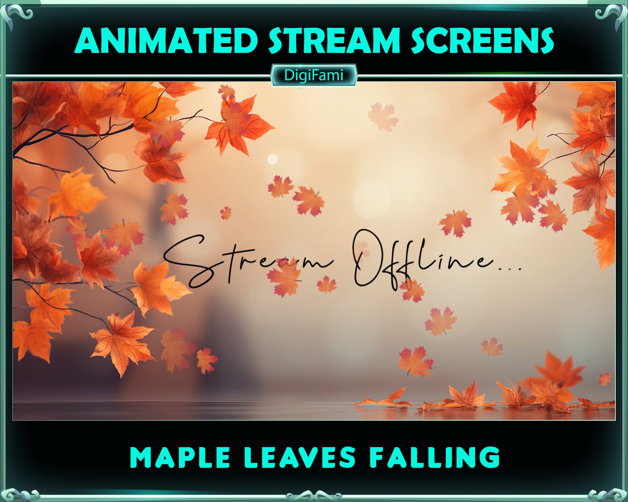 Animated Falling Leaves Background